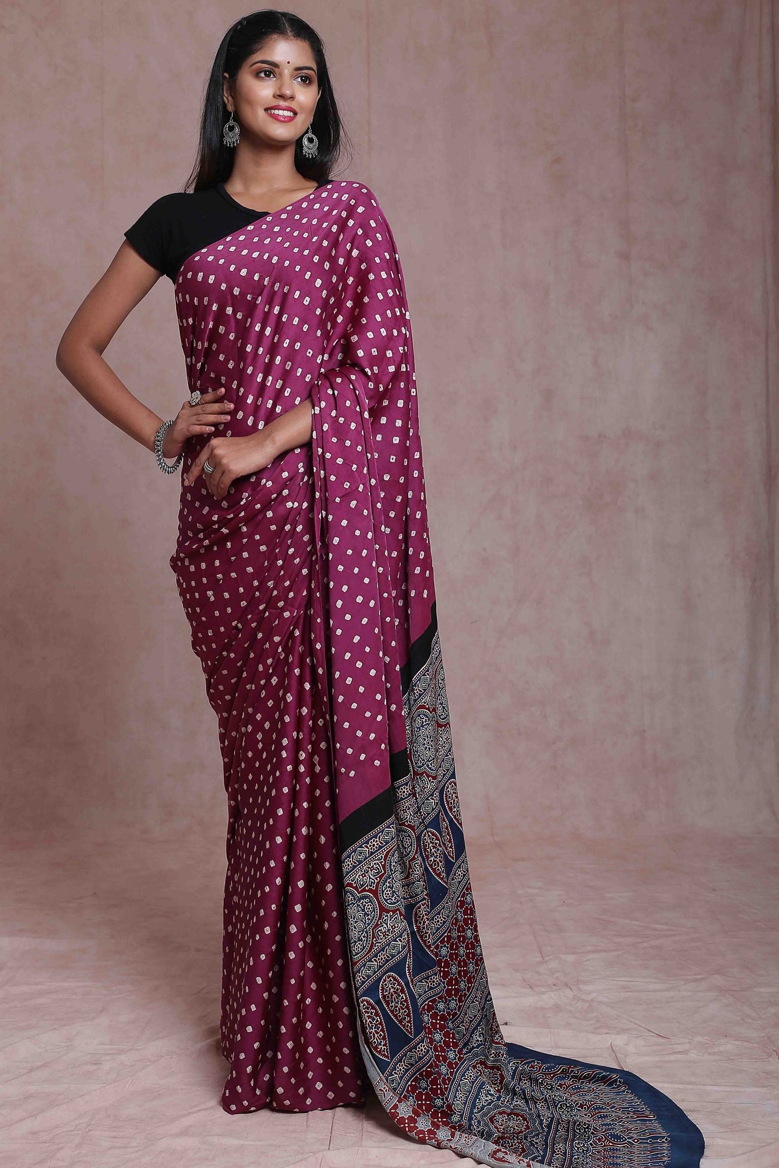 Purple Sari Fabric